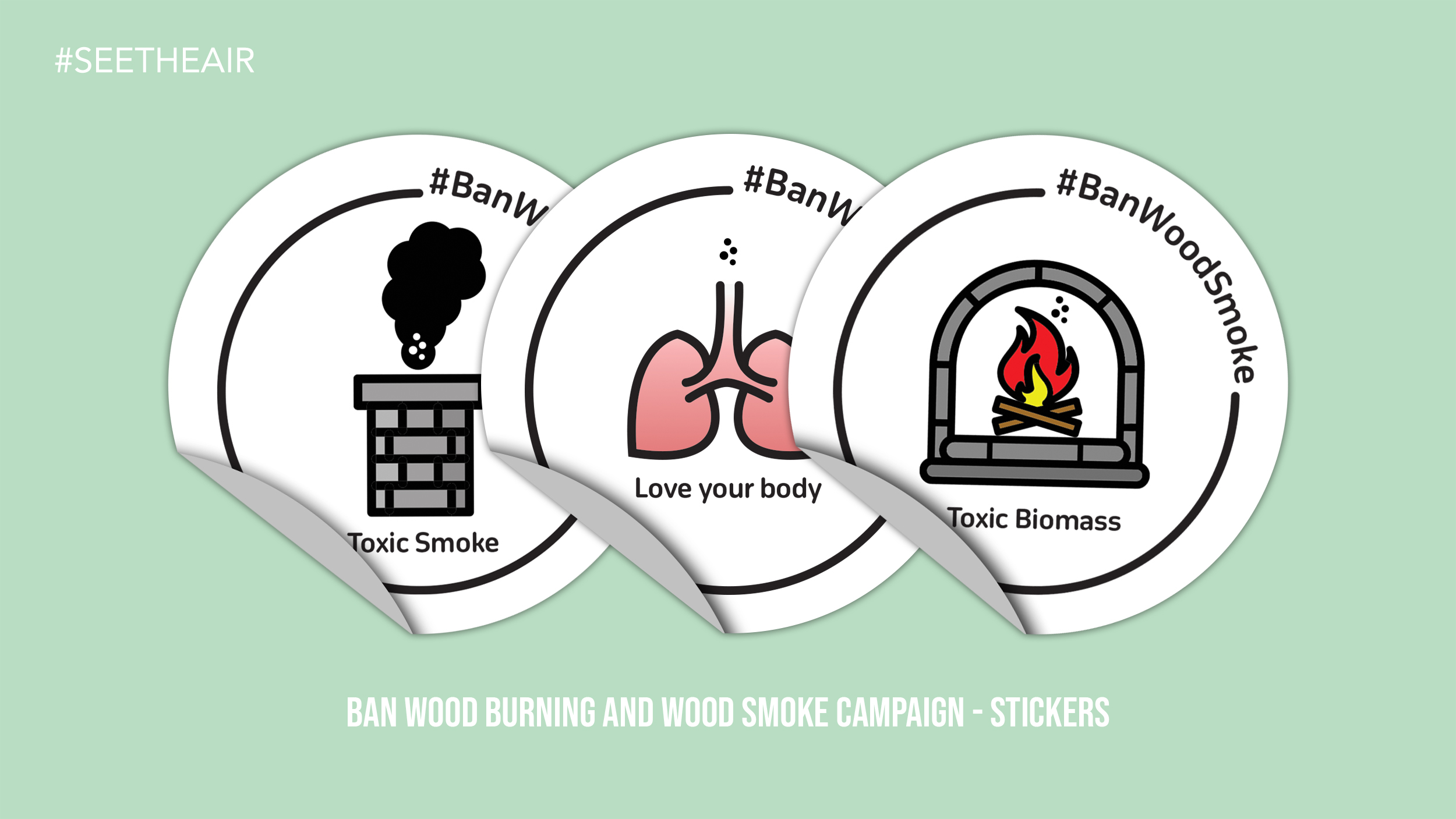 Ban Wood Smoke – Stickers – See The Air